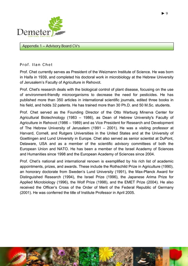 Demeter Brochure_Israeli Investors | PDF