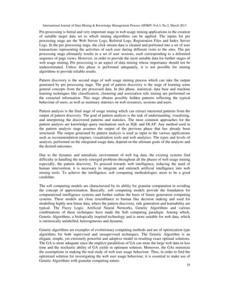 AN INTELLIGENT OPTIMAL GENETIC MODEL TO INVESTIGATE THE USER USAGE ...