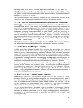 SCAF – AN EFFECTIVE APPROACH TO CLASSIFY SUBSPACE CLUSTERING ALGORITHMS ...