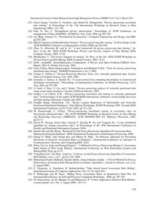 A SURVEY ON PRIVACY PRESERVING ASSOCIATION RULE MINING | PDF