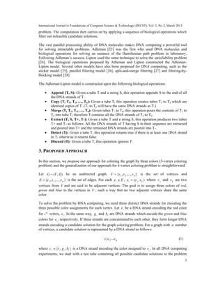 A Modified Dna Computing Approach To Tackle The Exponential Solution Space Of The Graph Coloring ...