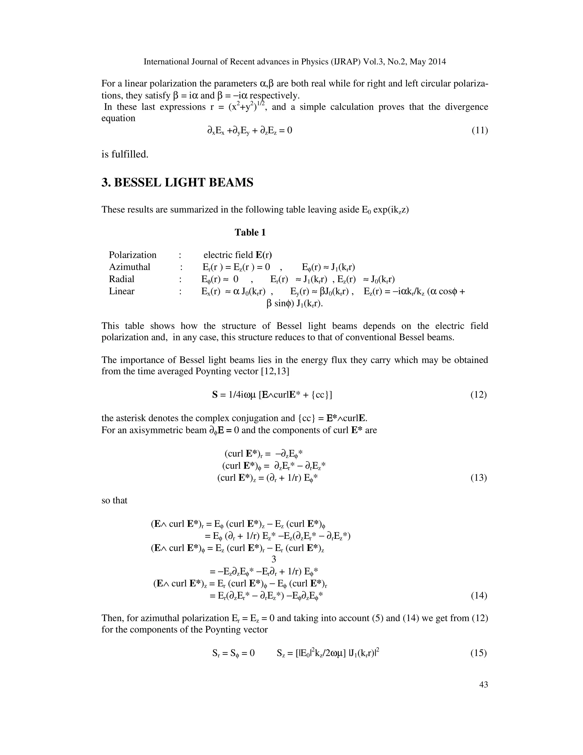 Axisymmetric Bessel Light Beams | PDF