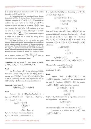 Some Properties on Strong Roman Domination in Graphs | PDF