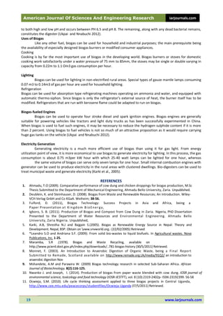 Review on Biogas Production in Nigeria | PDF