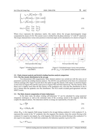 Hybrid winding function method for inductance analysis of a line start ...