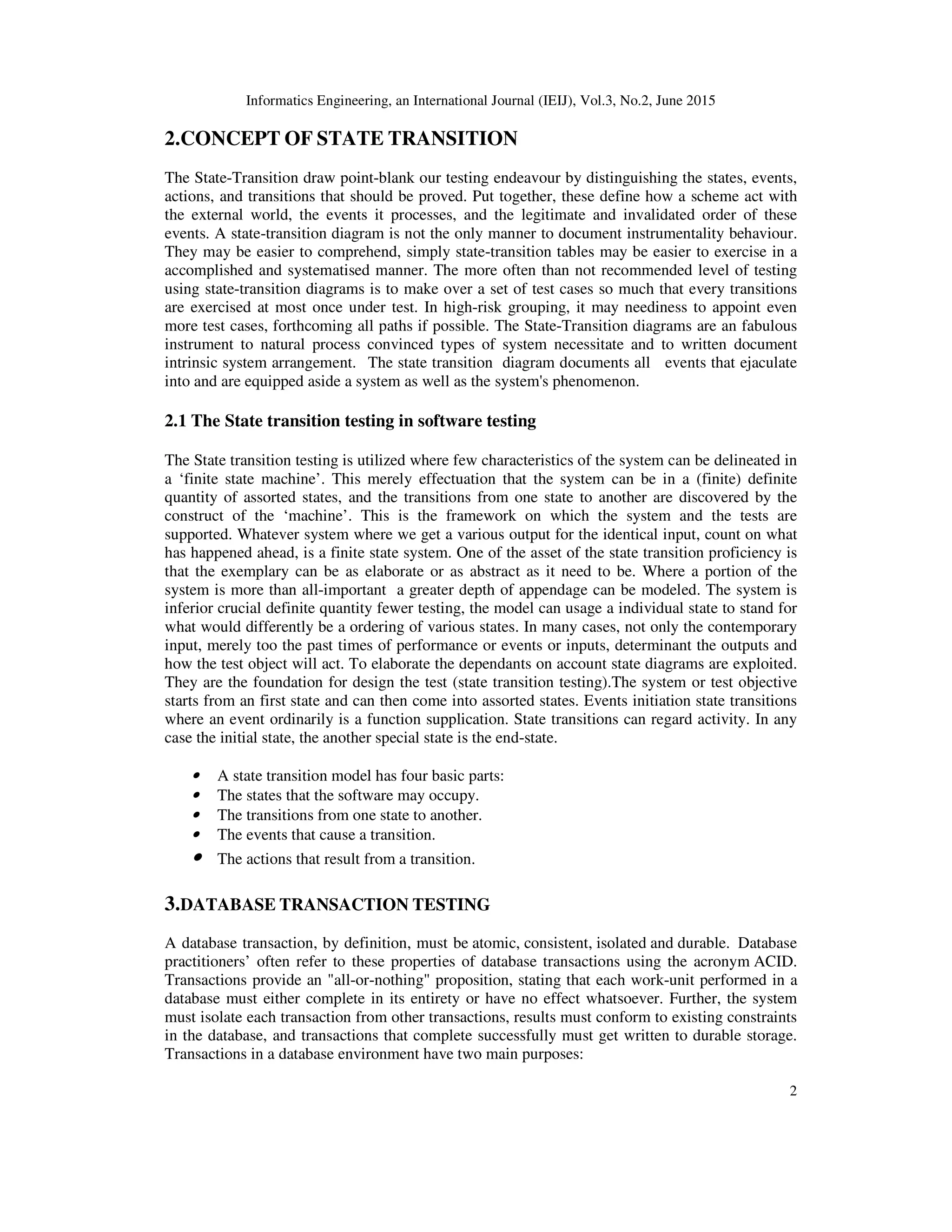A NEW INNOVATION TECHNIQUE OF STATE TRANSITION TESTING USED FOR DBT | PDF