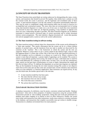 A NEW INNOVATION TECHNIQUE OF STATE TRANSITION TESTING USED FOR DBT | PDF