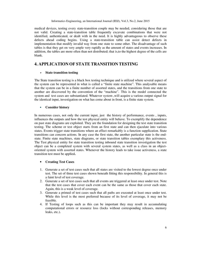 A NEW INNOVATION TECHNIQUE OF STATE TRANSITION TESTING USED FOR DBT | PDF