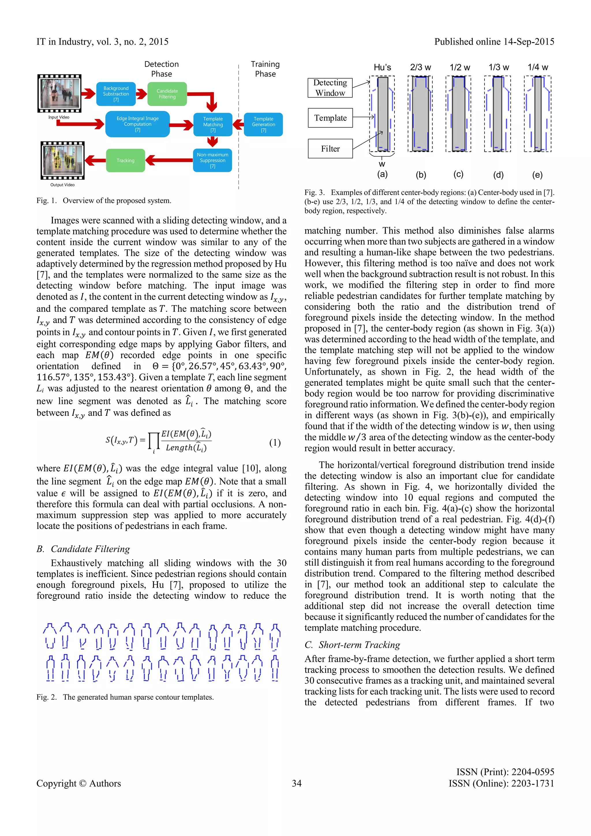 Contour-based Pedestrian Detection with Foreground Distribution Trend Filtering and Tracking | PDF