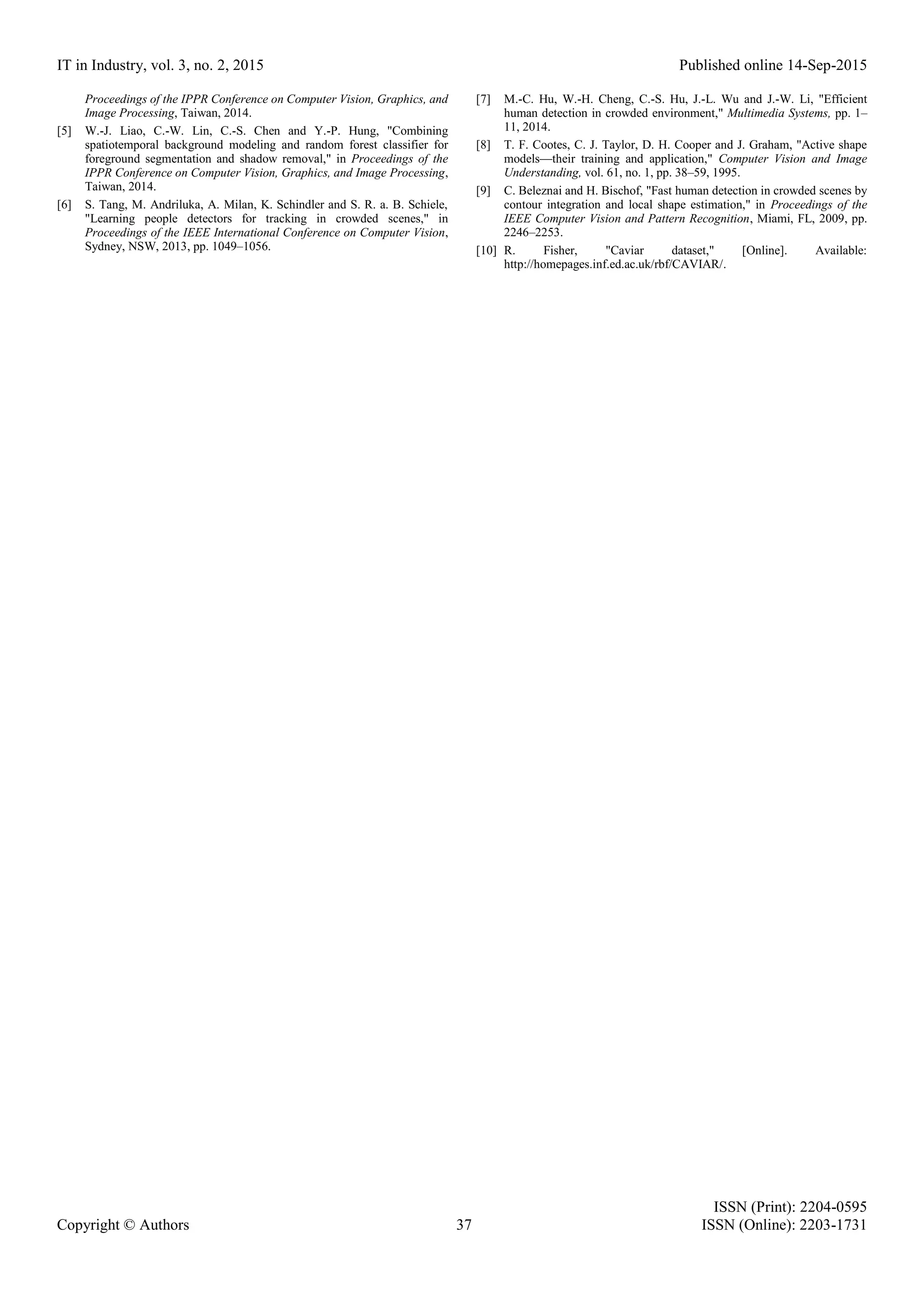 Contour-based Pedestrian Detection with Foreground Distribution Trend Filtering and Tracking | PDF