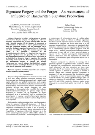 Signature Forgery and the Forger – An Assessment of Influence on ...
