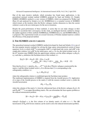 An Intelligent Method for Accelerating the Convergence of Different Versions of SGMRES Algorithm ...