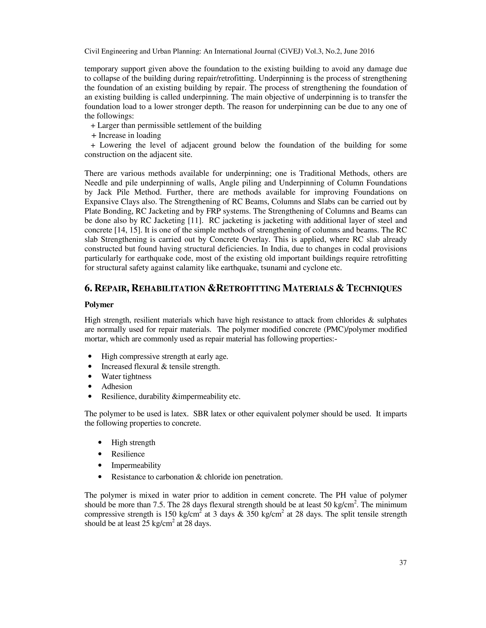 REPAIR, REHABILITATION &RETROFITTING OF RCC FOR SUSTAINABLE DEVELOPMENT ...