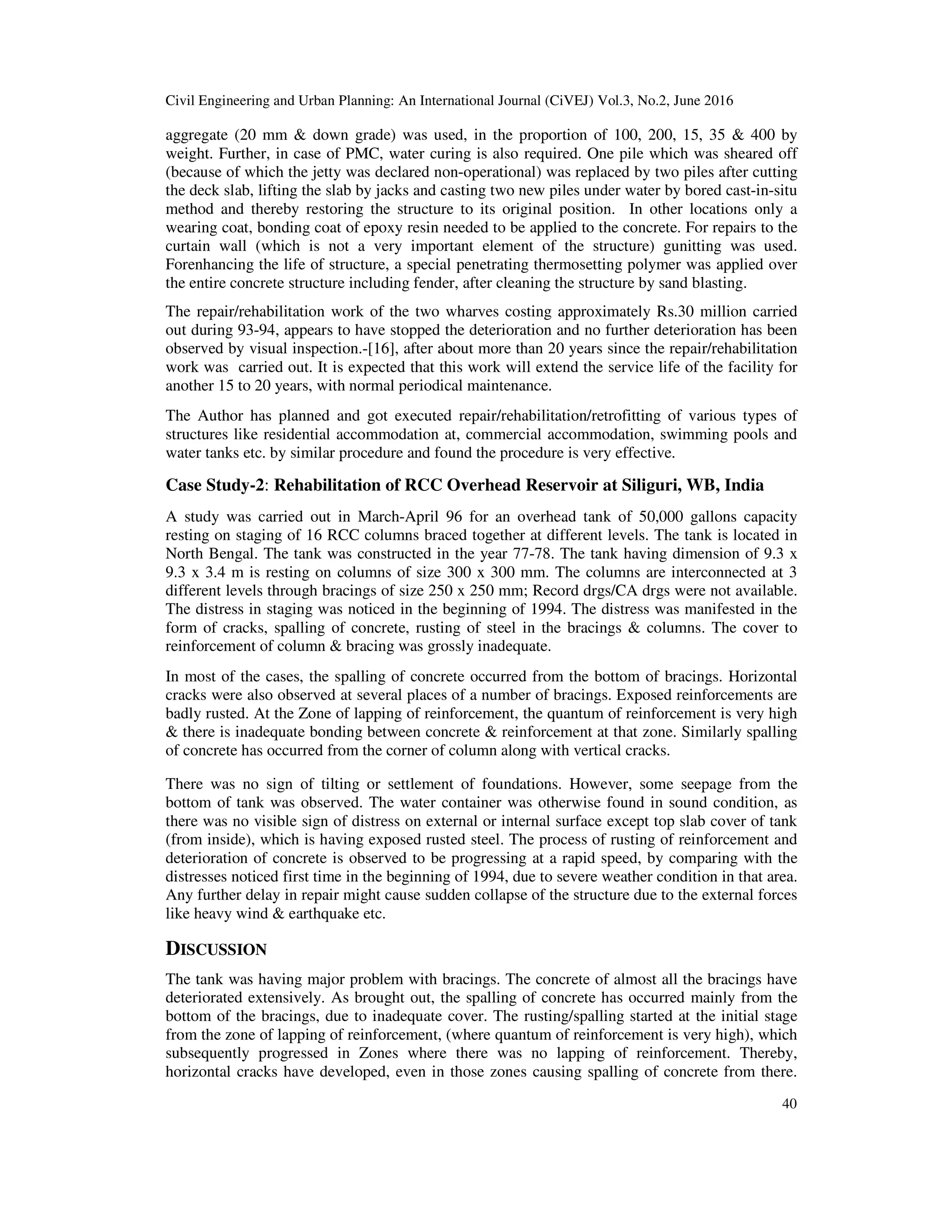 REPAIR, REHABILITATION &RETROFITTING OF RCC FOR SUSTAINABLE DEVELOPMENT ...