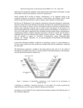 EVALUATING THE PREDICTED RELIABILITY OF MECHATRONIC SYSTEMS: STATE OF ...
