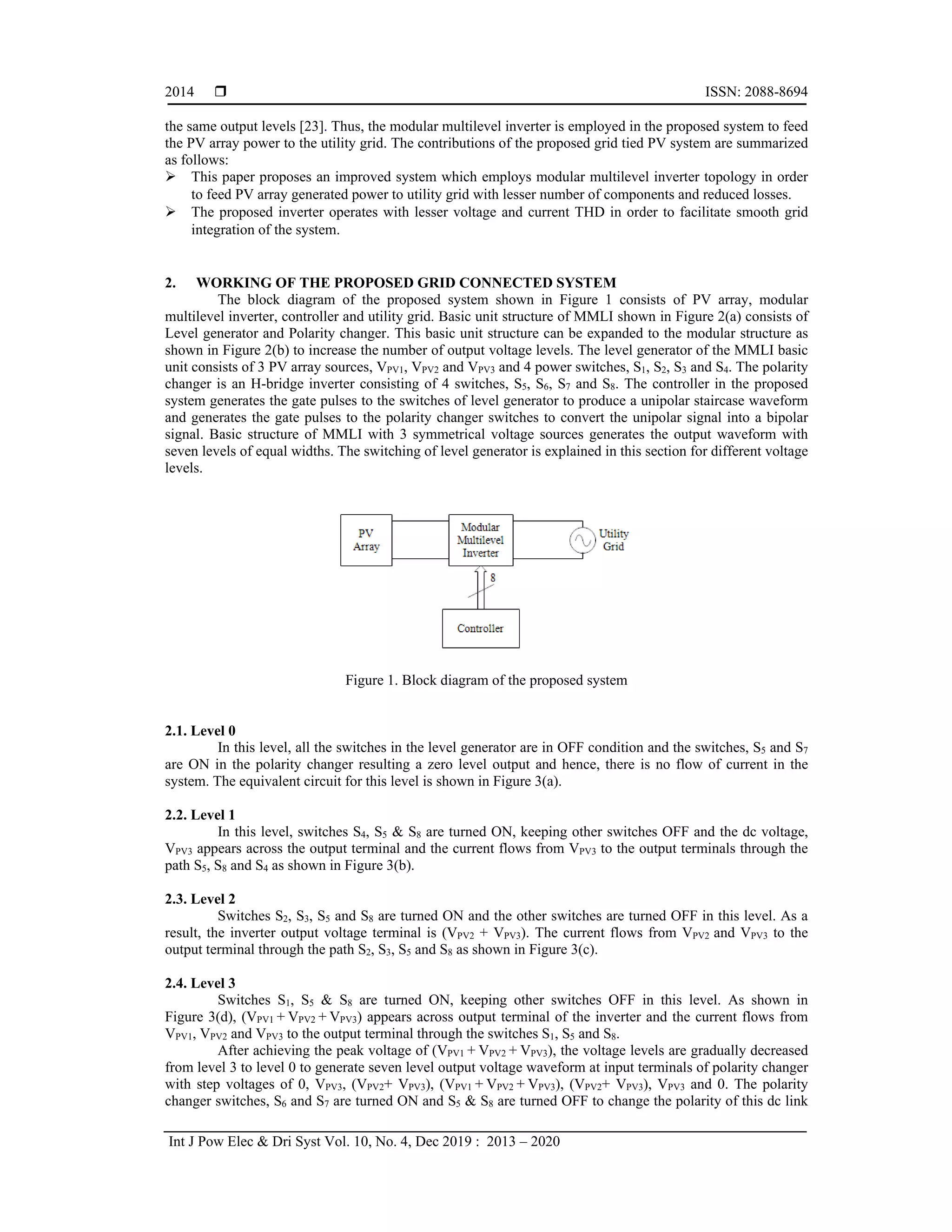 Grid tied PV System using modular multilevel inverter | PDF