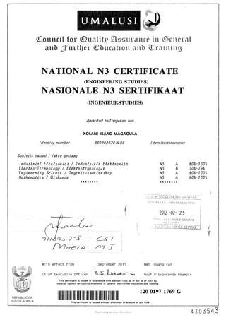 N3 Certificate Electrical | PDF