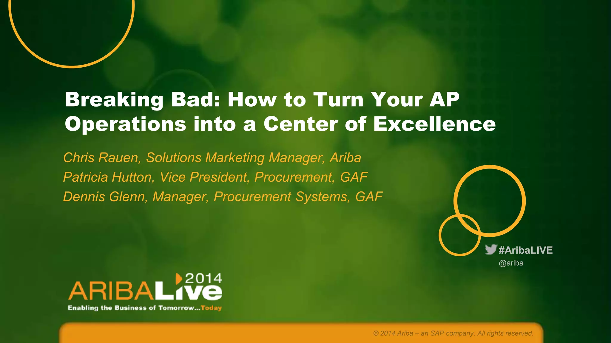 Breaking Bad: How to Turn Your AP Operations into a Center of ...