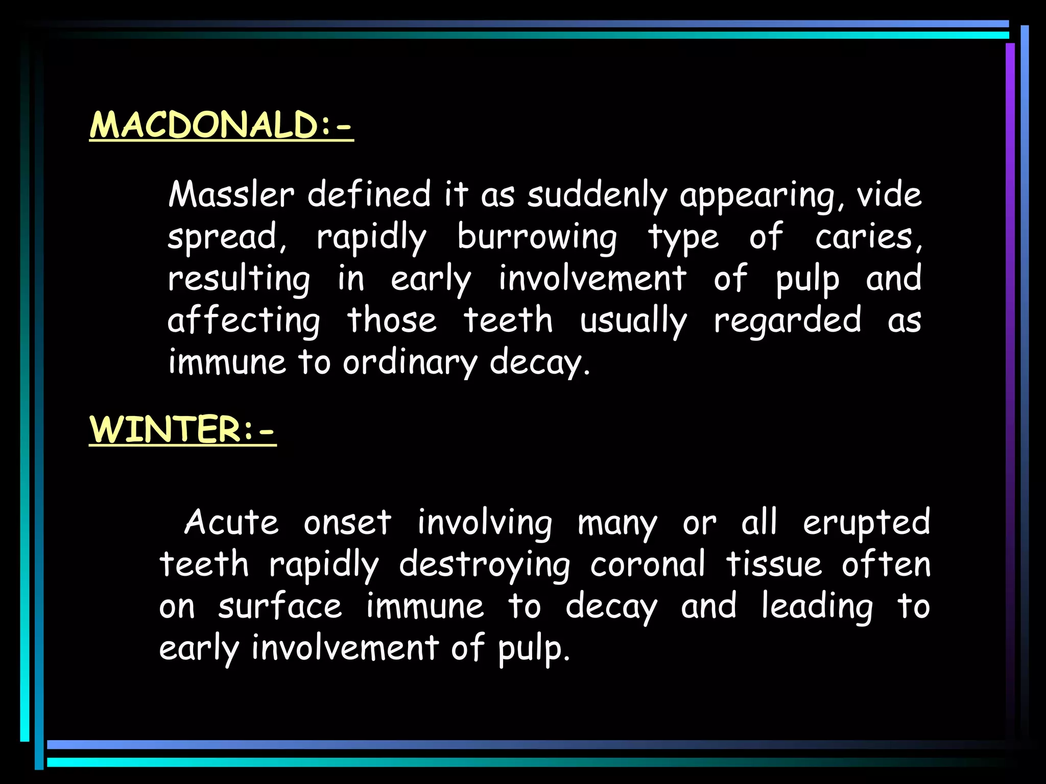 rampant caries | PPT