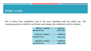 Group iiiA elements and compounds of boron - Fsc. 2ND YEAR CHEMISTRY | PPT