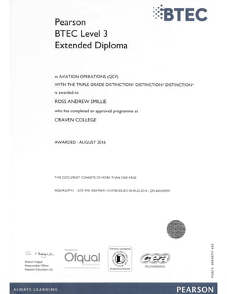 BTEC L3 ED Aviation Ops Certificate | PDF | Aviation Industry | Industries