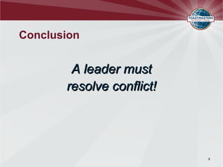 Resolving Conflict (Powerpoint) | PPS
