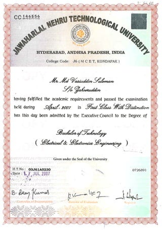B.Tech. degree | PDF
