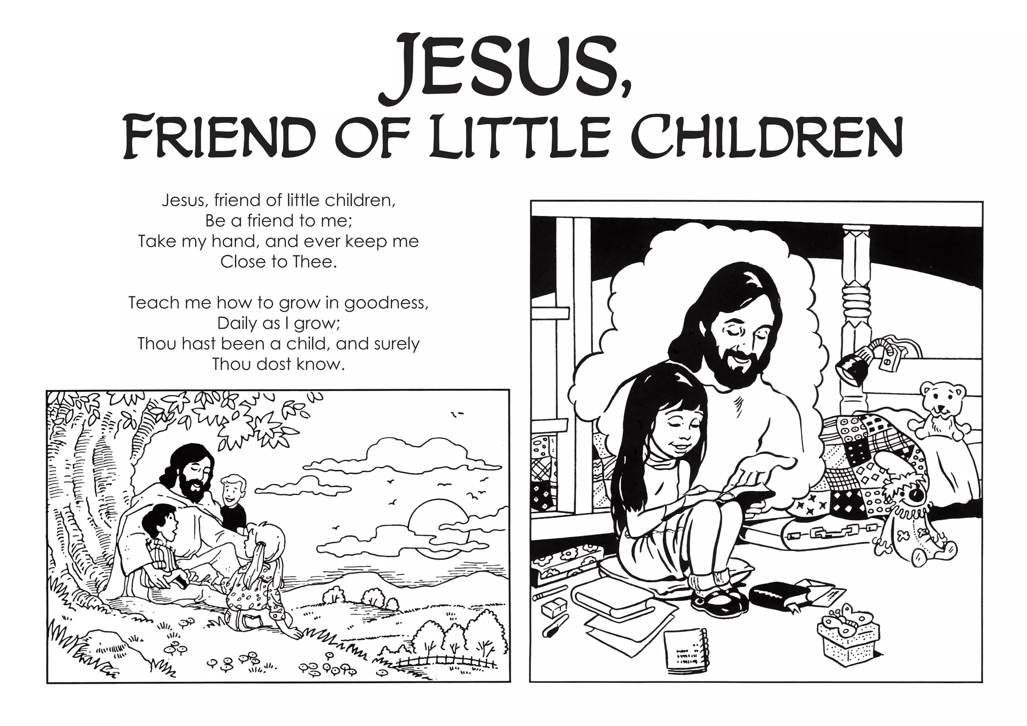 Jesus, friend of little children- coloring book | PPT