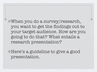 321 present research findings | KEY