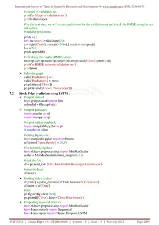Stock Market Prediction using Machine Learning | PDF
