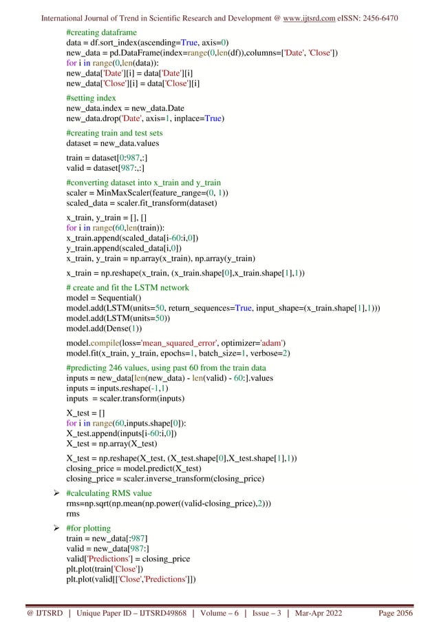 Stock Market Prediction using Machine Learning | PDF