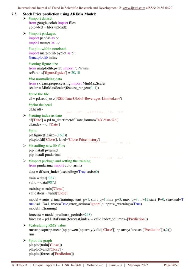 Stock Market Prediction using Machine Learning | PDF