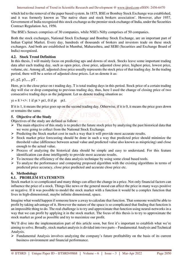 Stock Market Prediction using Machine Learning | PDF