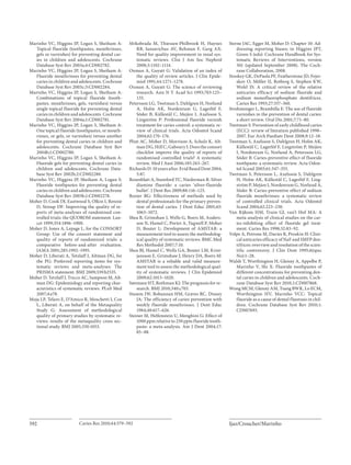 Systematic reviews of topical fluorides for dental caries: a review of reporting practice. | PDF