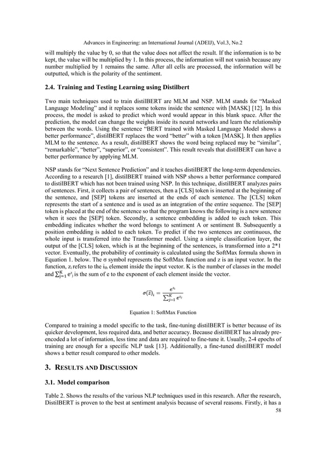 Improved Sentiment Analysis Using A Customized Distilbert Nlp Configuration Pdf Computing