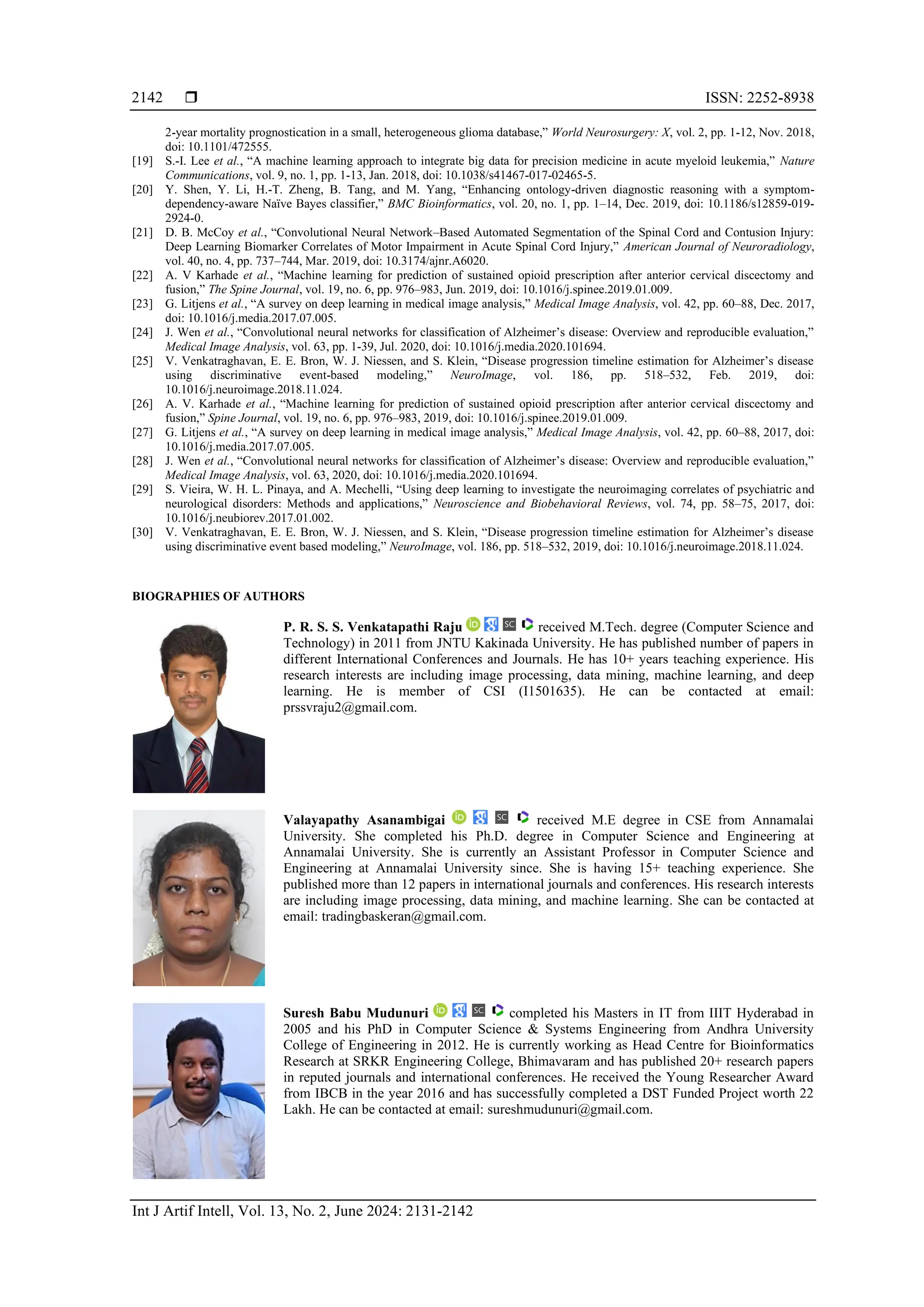 Design of a novel deep network model for spinal cord injury prediction ...