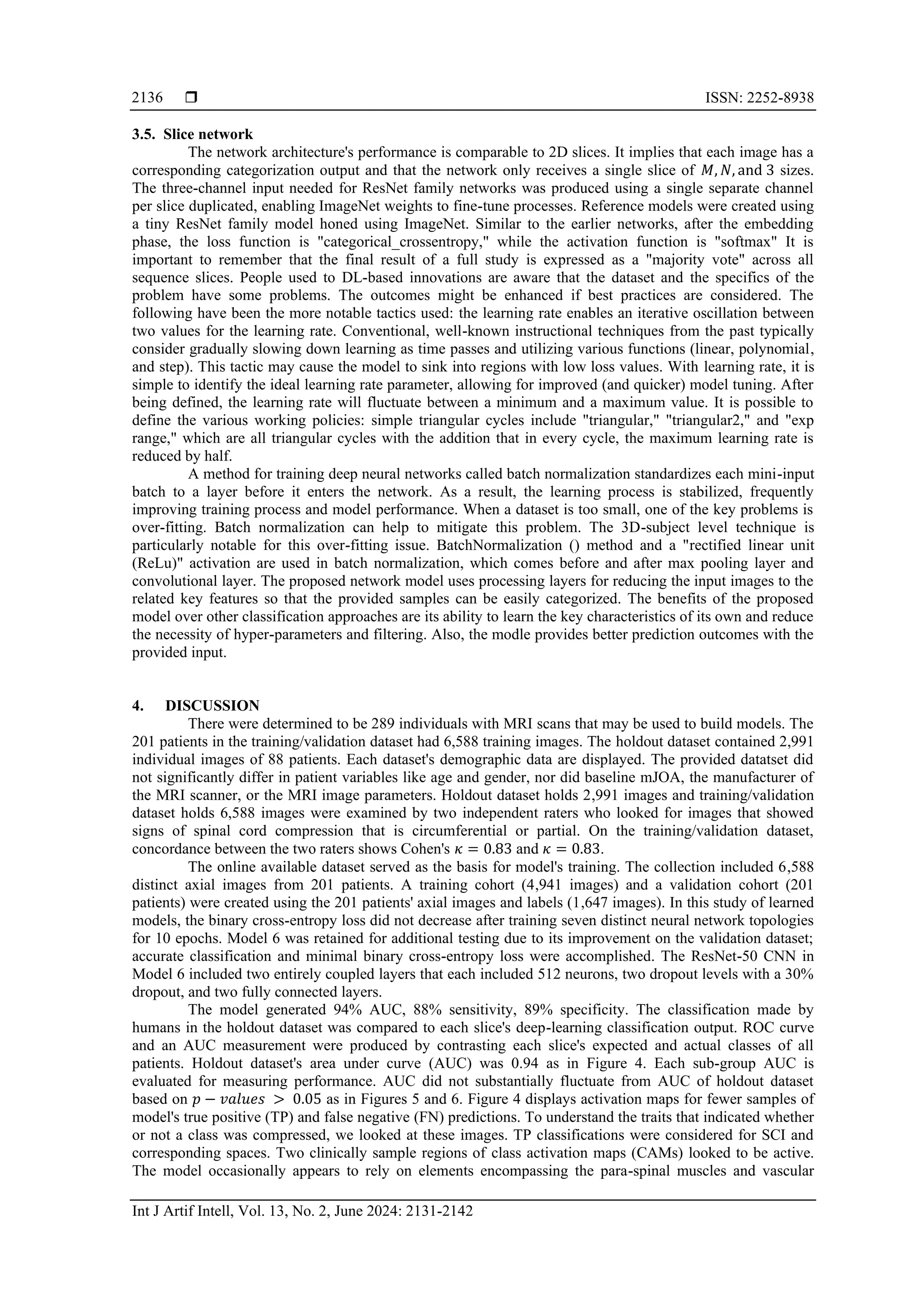 Design of a novel deep network model for spinal cord injury prediction ...