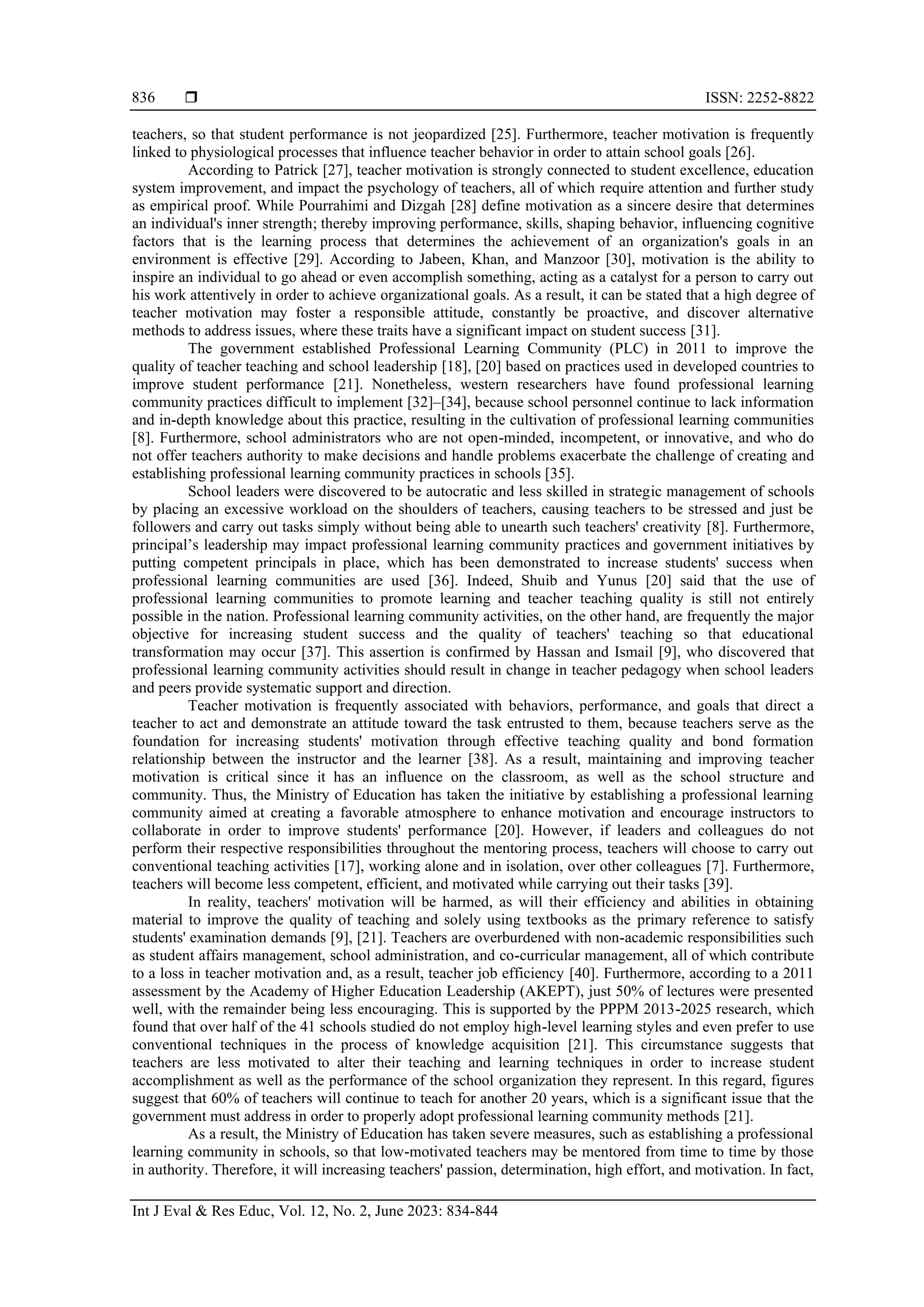 Understanding new approaches to professional learning community practice and secondary school ...