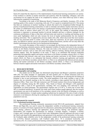 Understanding new approaches to professional learning community practice and secondary school ...