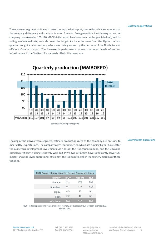 Equilor Company note_MOL Group | PDF