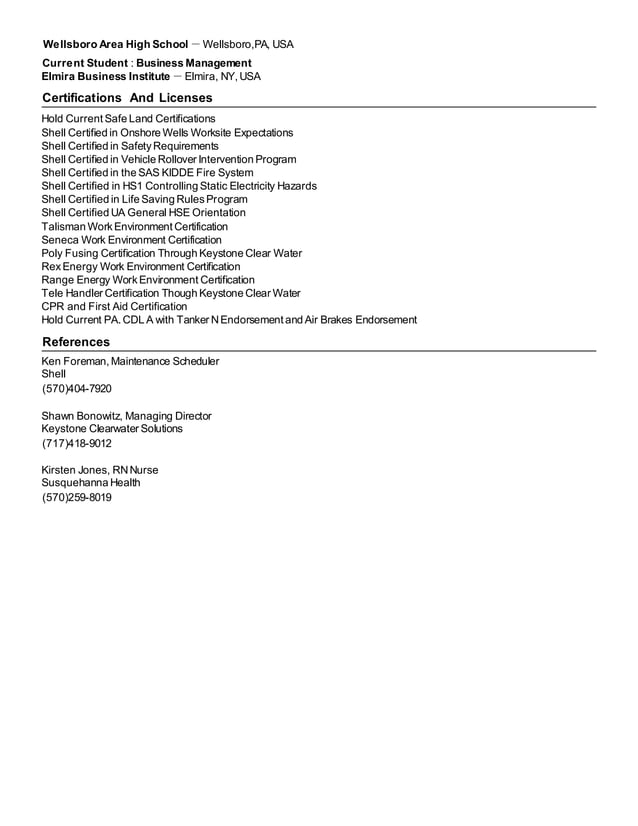 Christopher Holleran Resume 1 | PDF