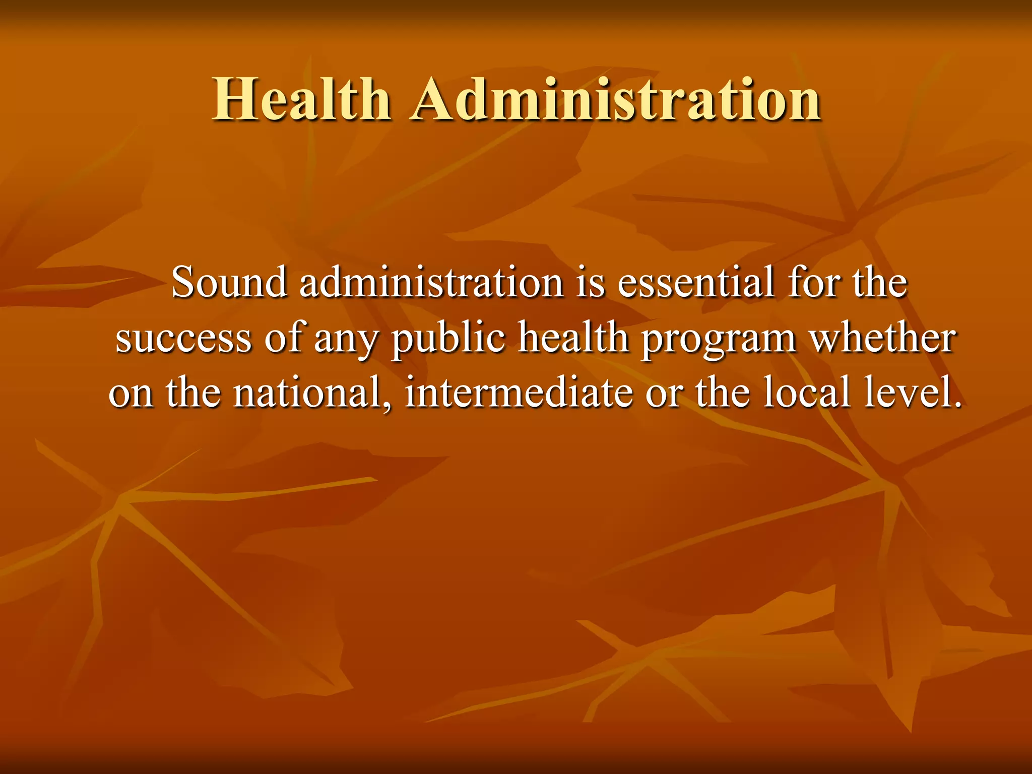 Health Administration | PPT