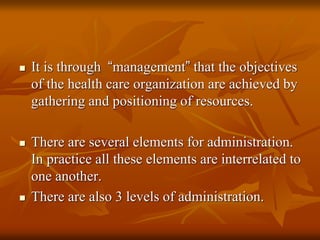 Health Administration | PPT