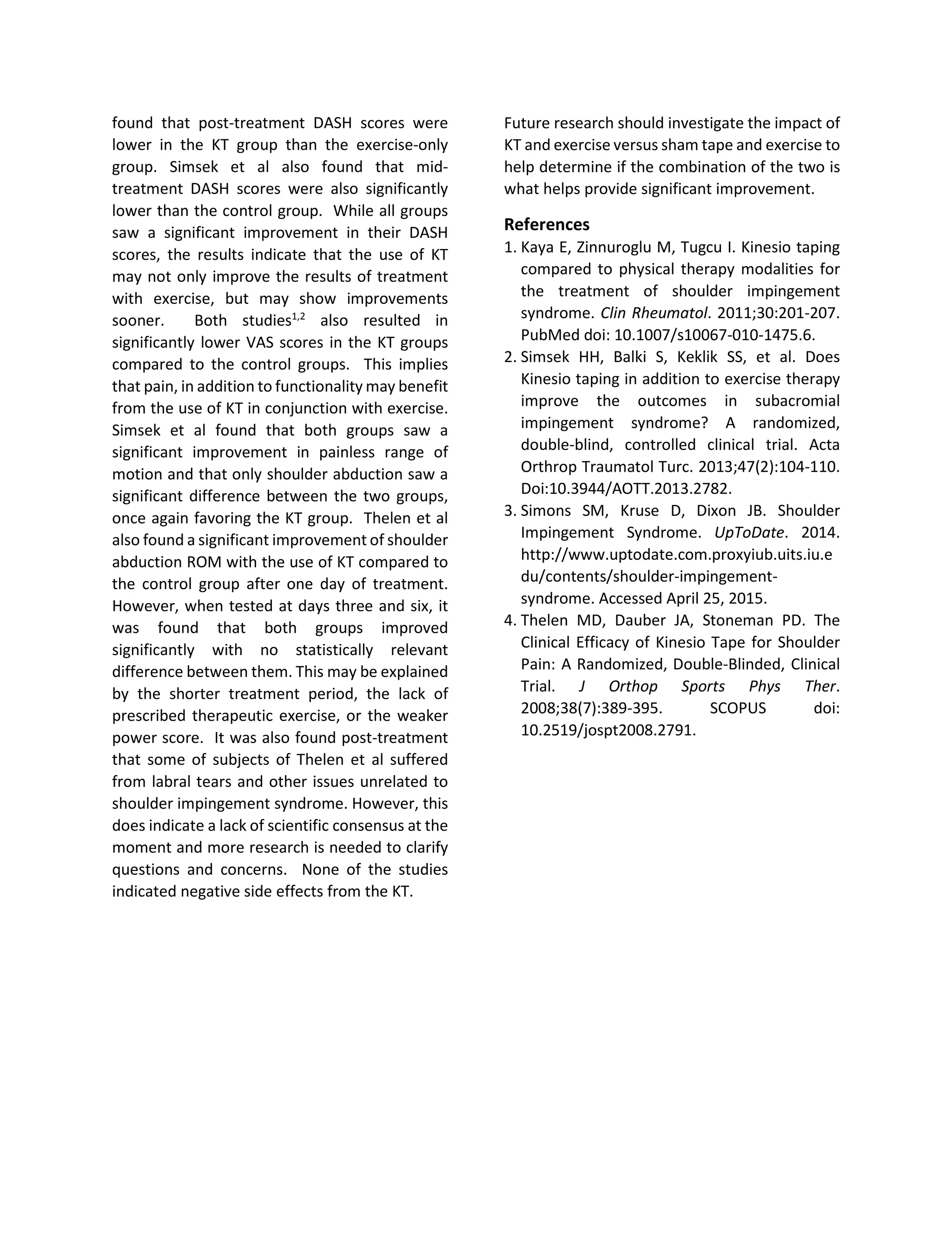 Critically Appraised Topic | PDF | Injuries | Diseases and Conditions