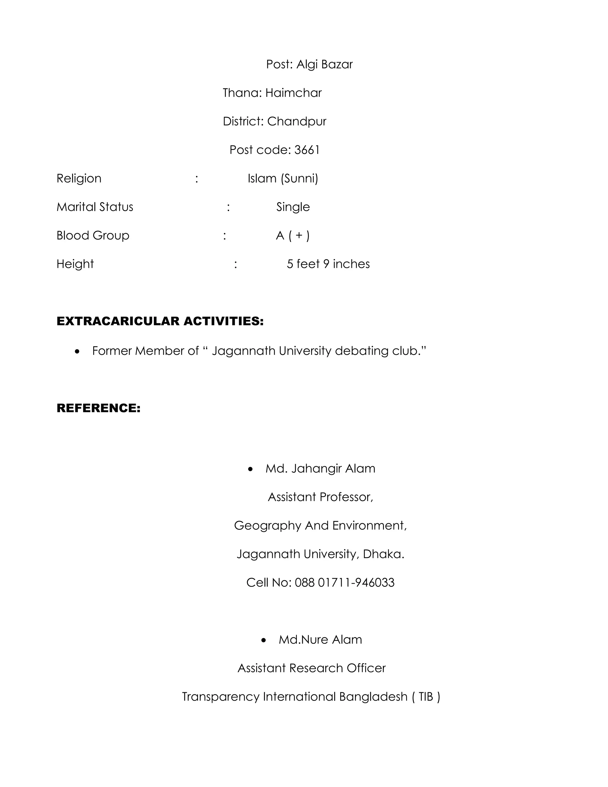 MY UPDATE CV | DOC | Education