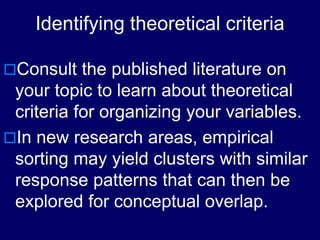 Organizing data in tables and charts: Criteria | PPT