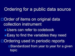 Organizing data in tables and charts: Criteria | PPT