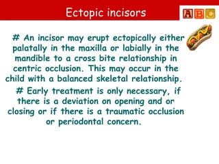 anterior cross-bites in primary mixed dentition-pedo | PPT