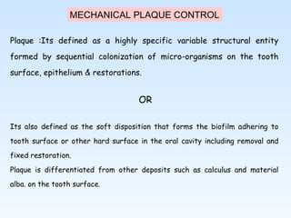 mechanical-plaque-control PEDO | PPT