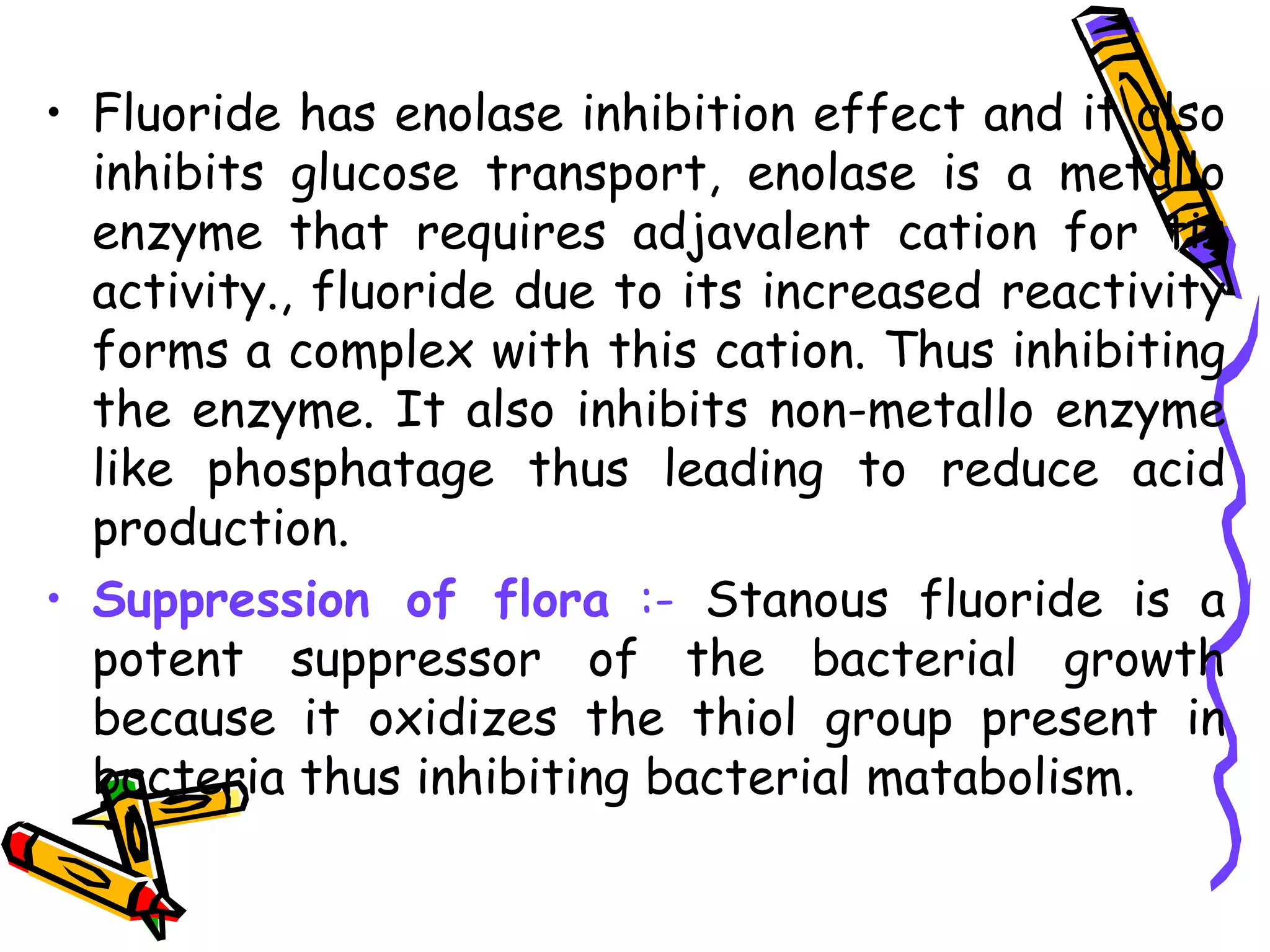 mechanism-action-of-fluorides pedo | PPT